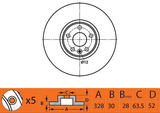 ROTOR DISC SB BR45112T