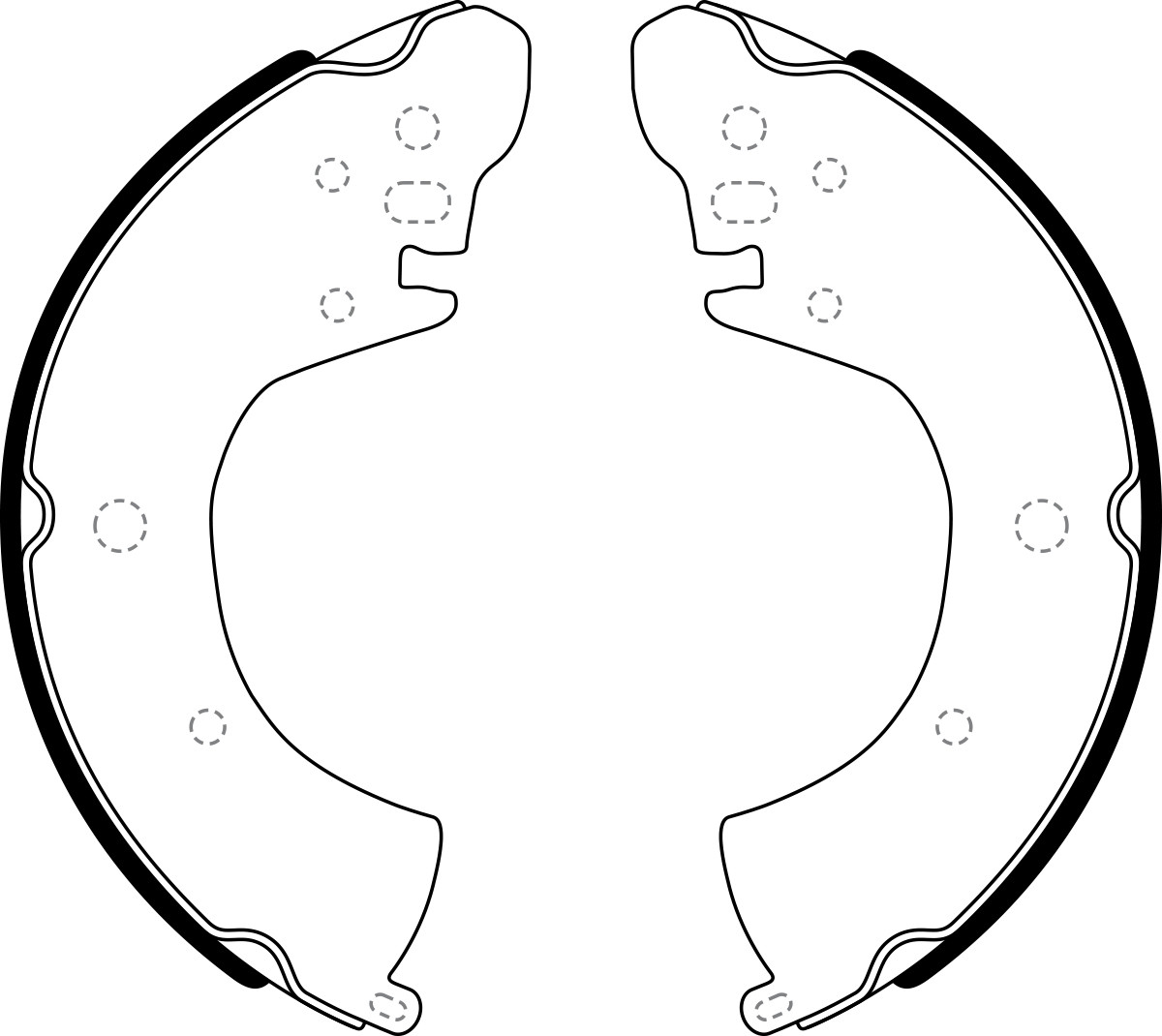 BRAKE SHOE SB BS52007