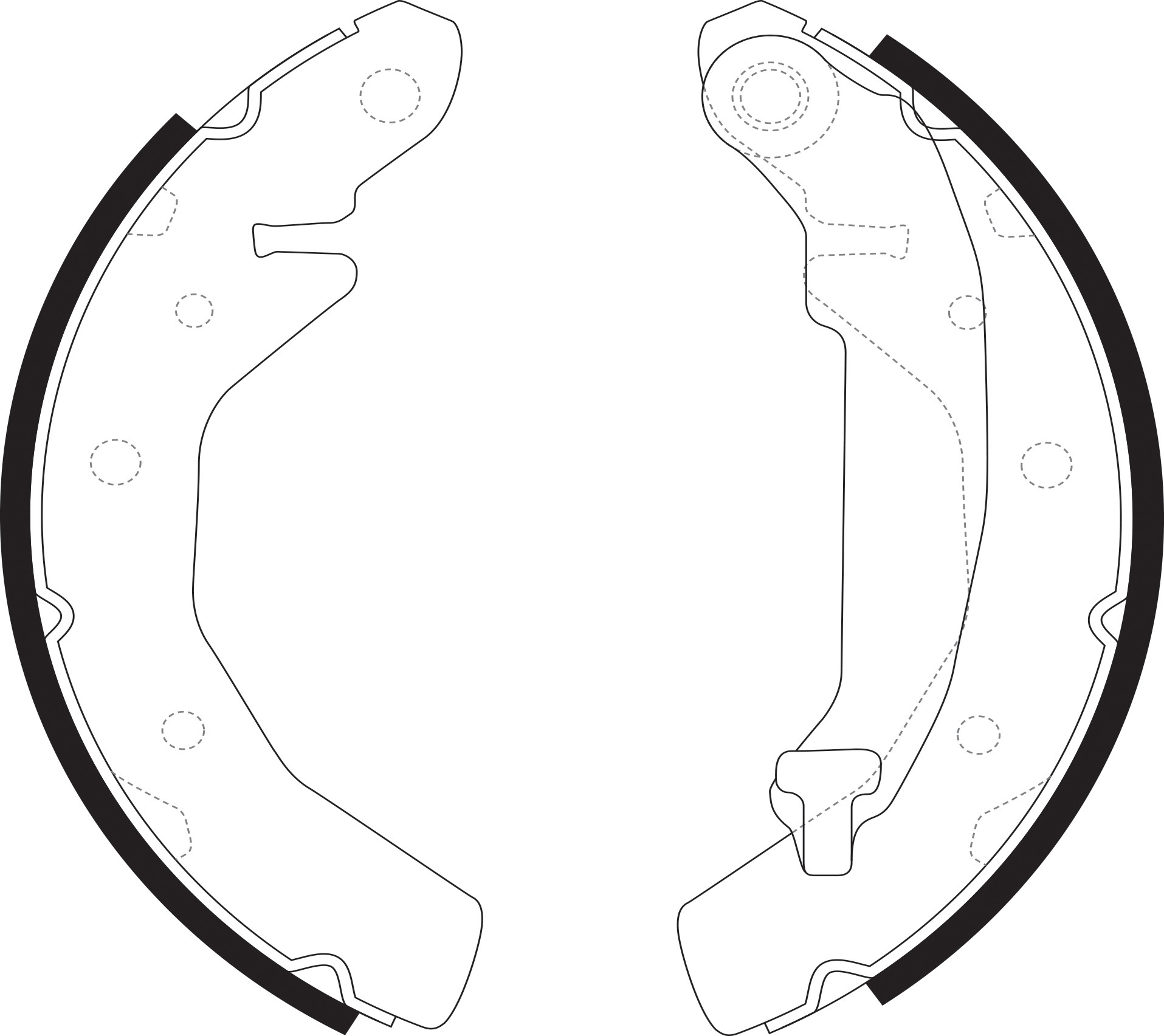 BRAKE SHOE SB BS10821