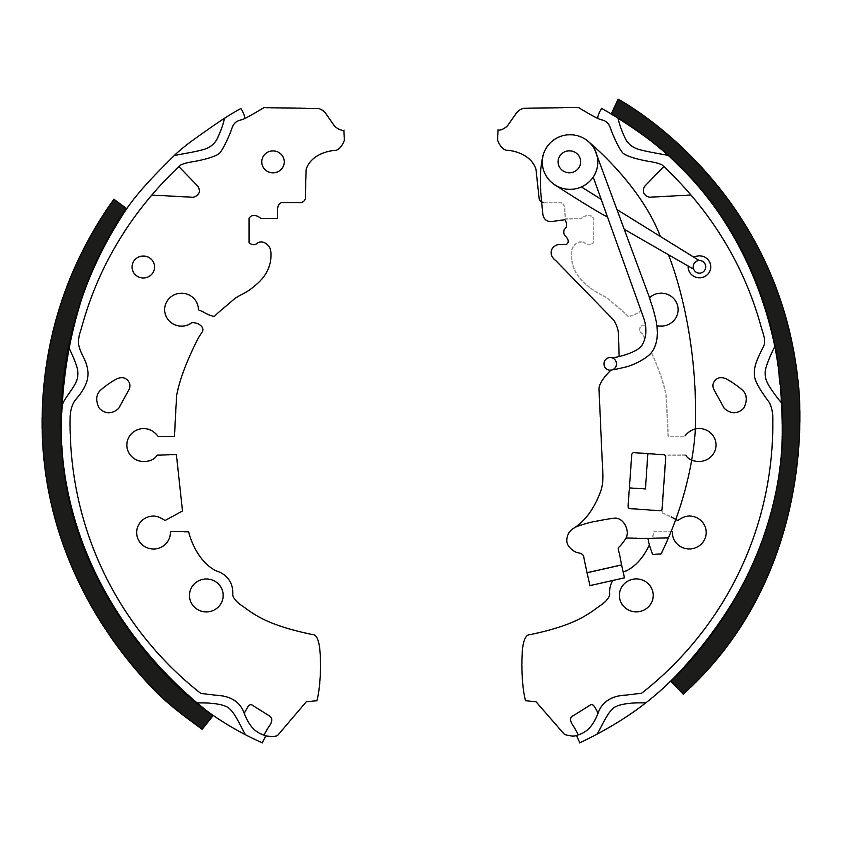 BRAKE SHOE SB BS41004