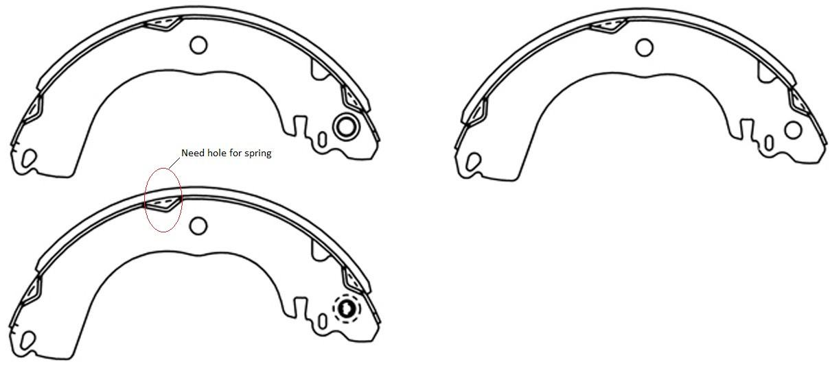 BRAKE SHOE SB BS22267