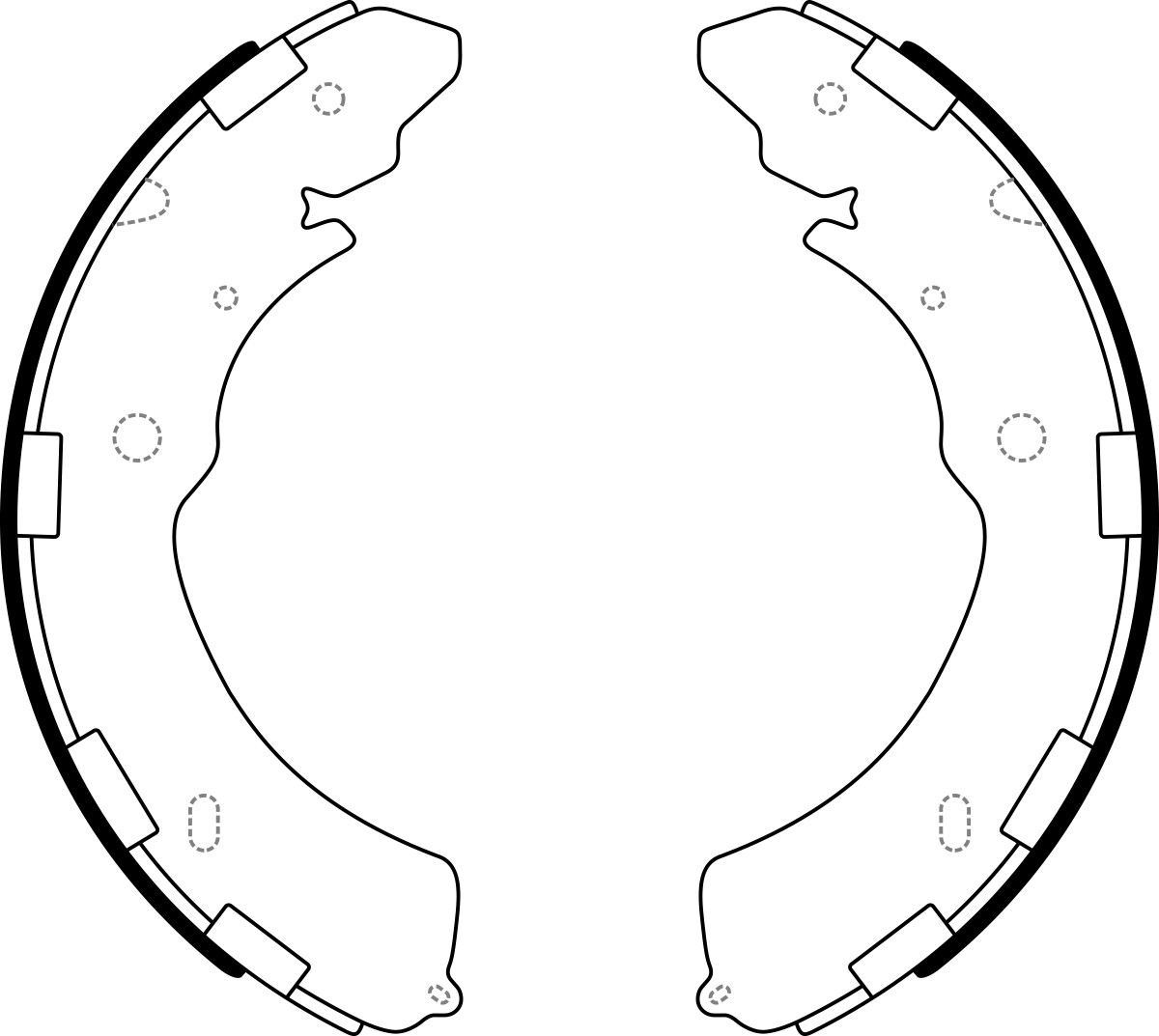 BRAKE SHOE SB BS23741